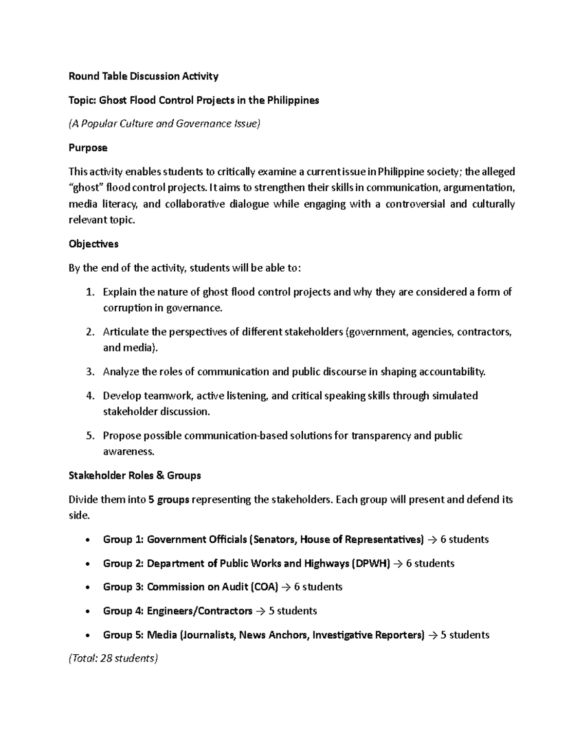 Round Table Discussion: Ghost Flood Control Projects in the Philippines ...
