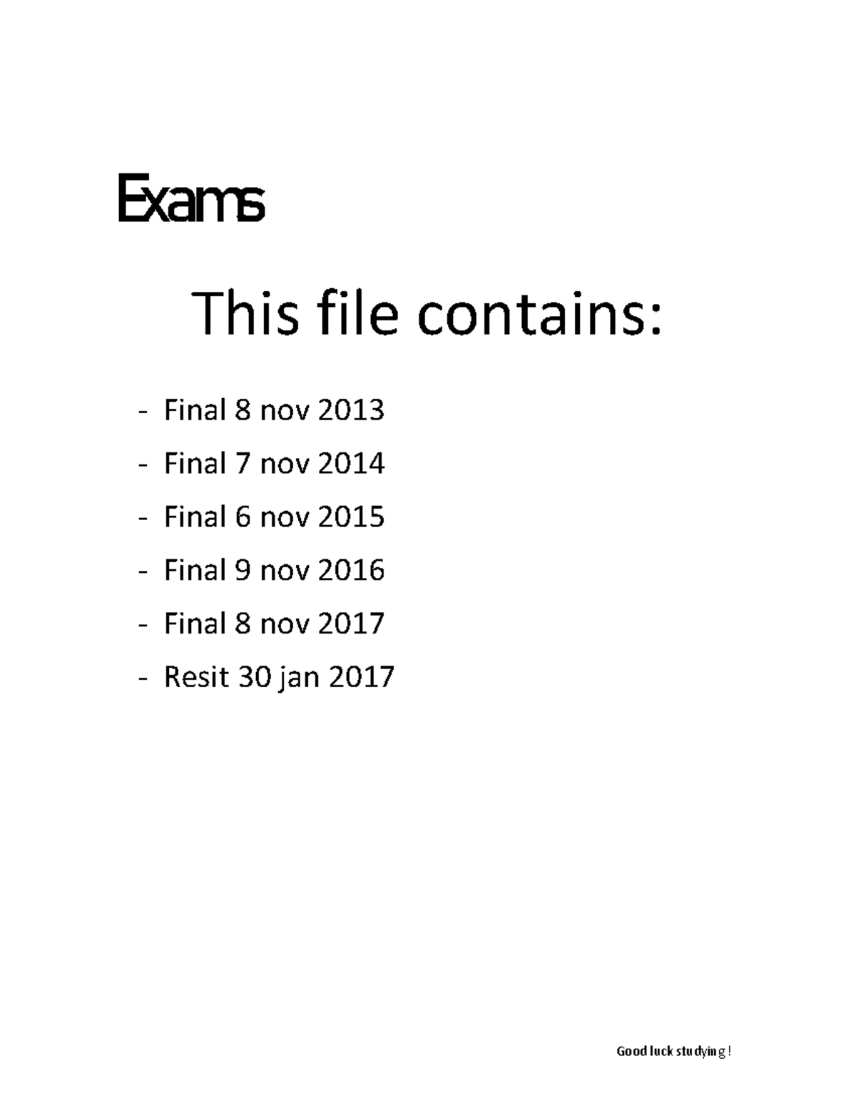 SC4025 Final Exam: System and Control Exam Review (2013-2017) - Studeersnel