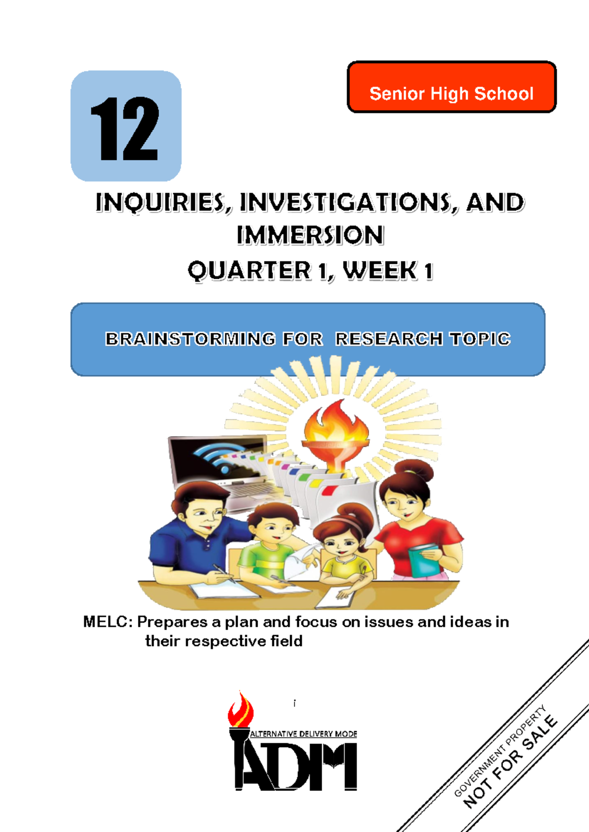 Grade 12 Inquiries, Investigations, and Immersion - Q1 Module 1 ...