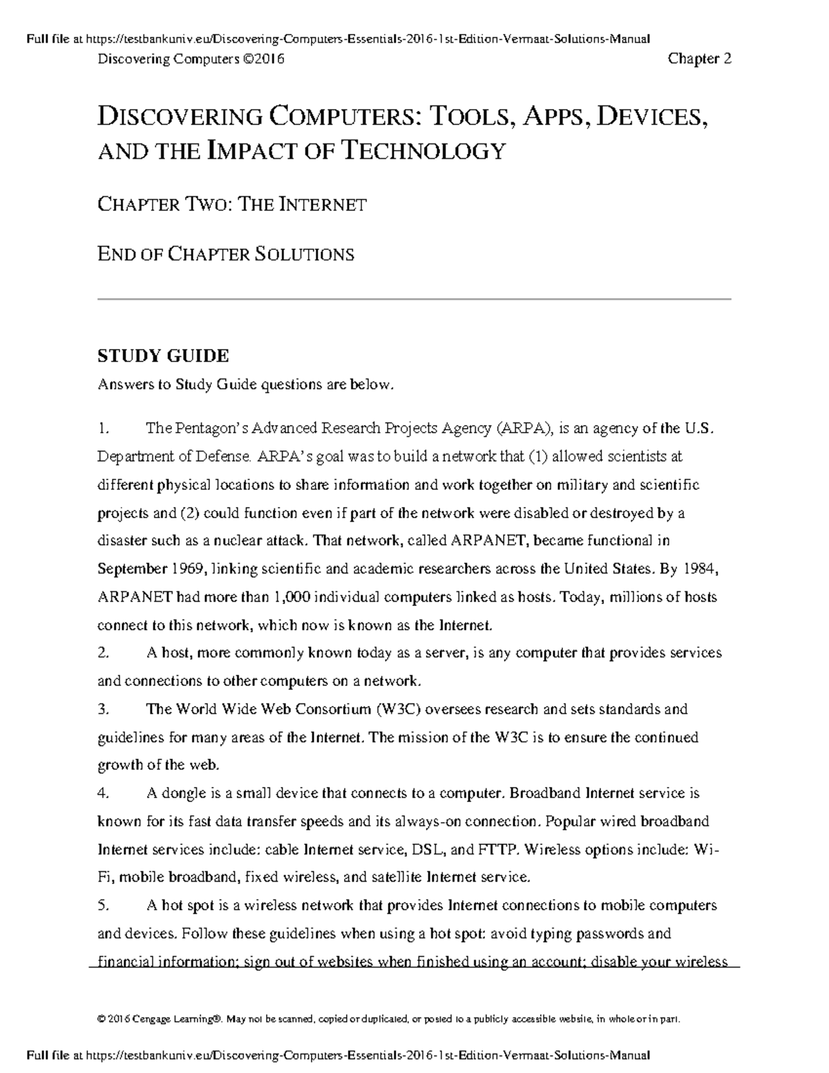 Discovering Computers 2016 Study Guide: Chapter 2 Insights and Solutions - Studocu