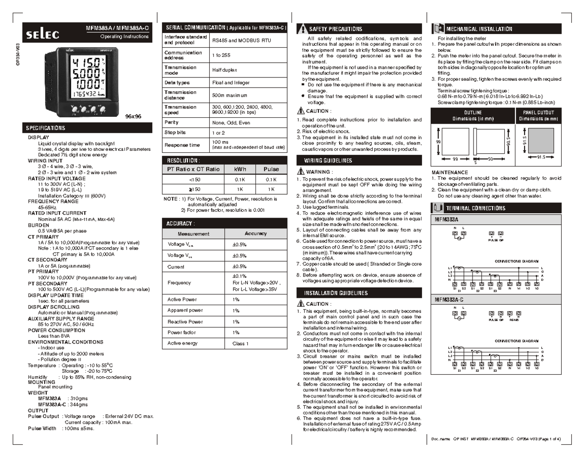 Mfm383a user manual - Hướng dẫn sử dụng - MFM383A DISPLAY Liquid ...