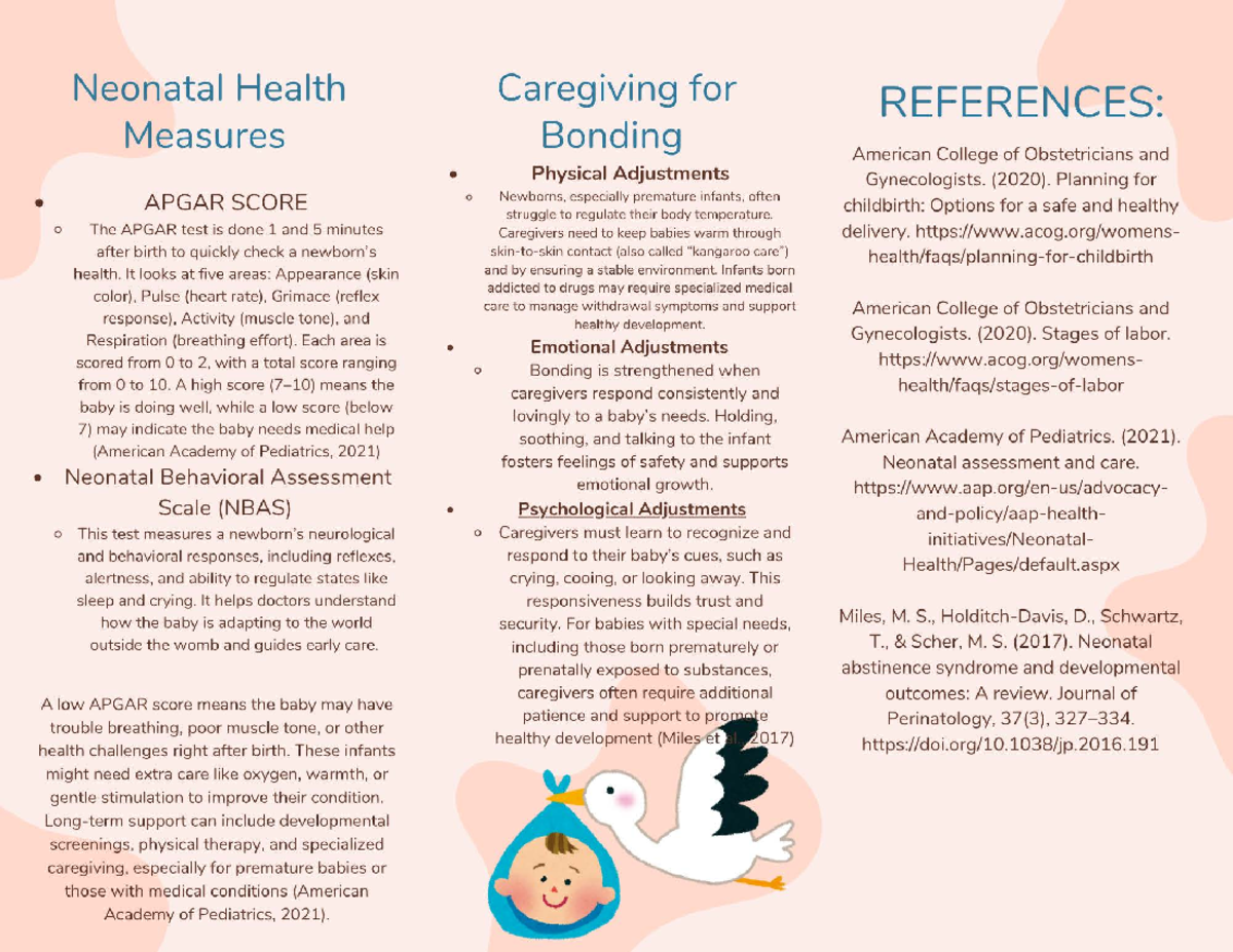 Neonatal Health Caregiving: APGAR Score & Bonding Strategies - Studocu