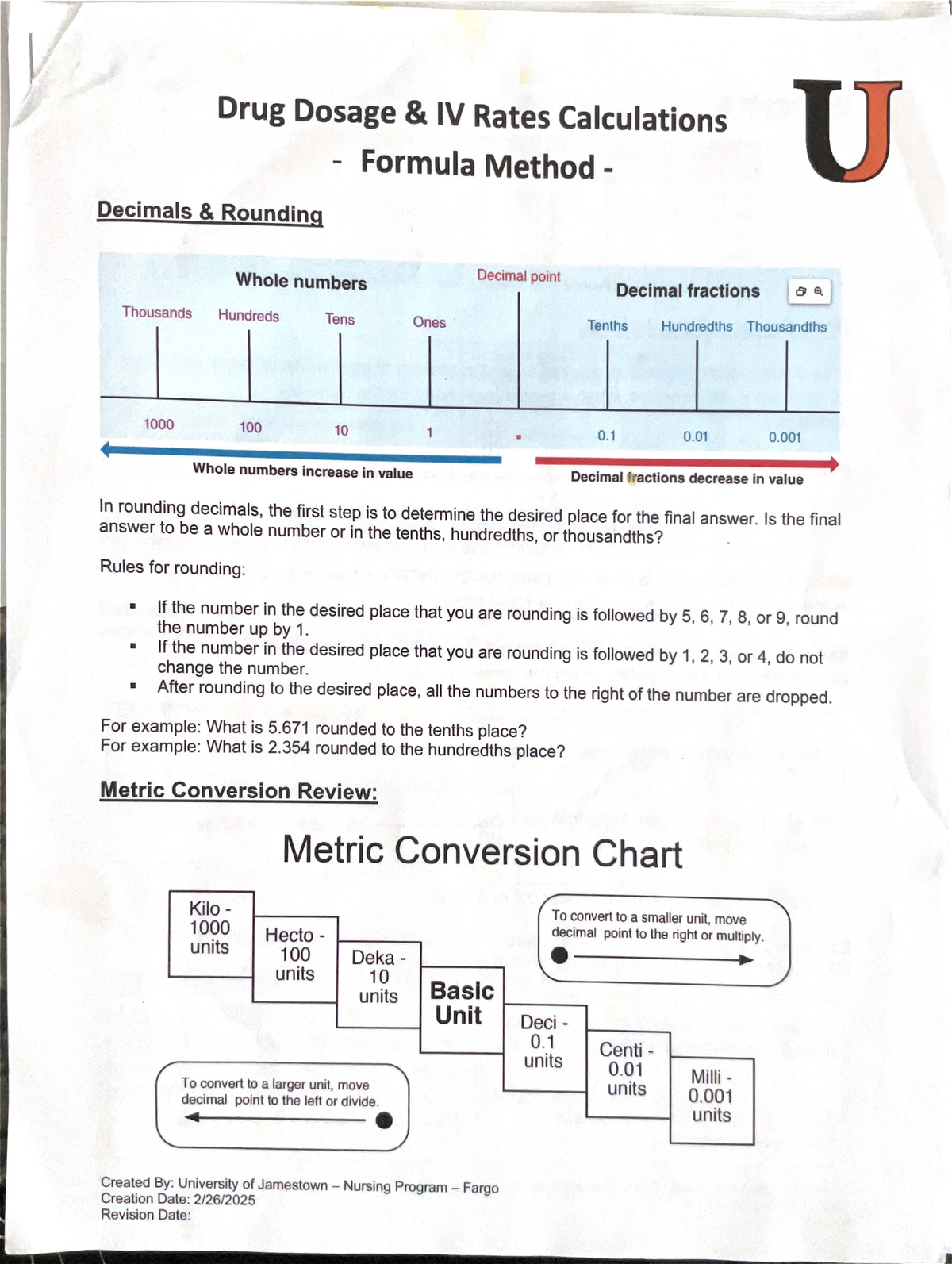 Dosage Calculations Study Guide (NUR 101) - Studocu