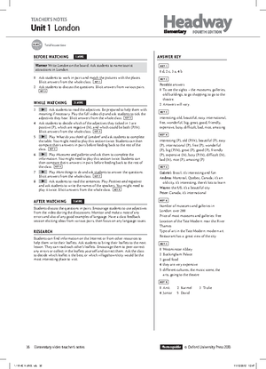 Test 4 answer key, Reading - 1 Test 4 answer key with extra ...