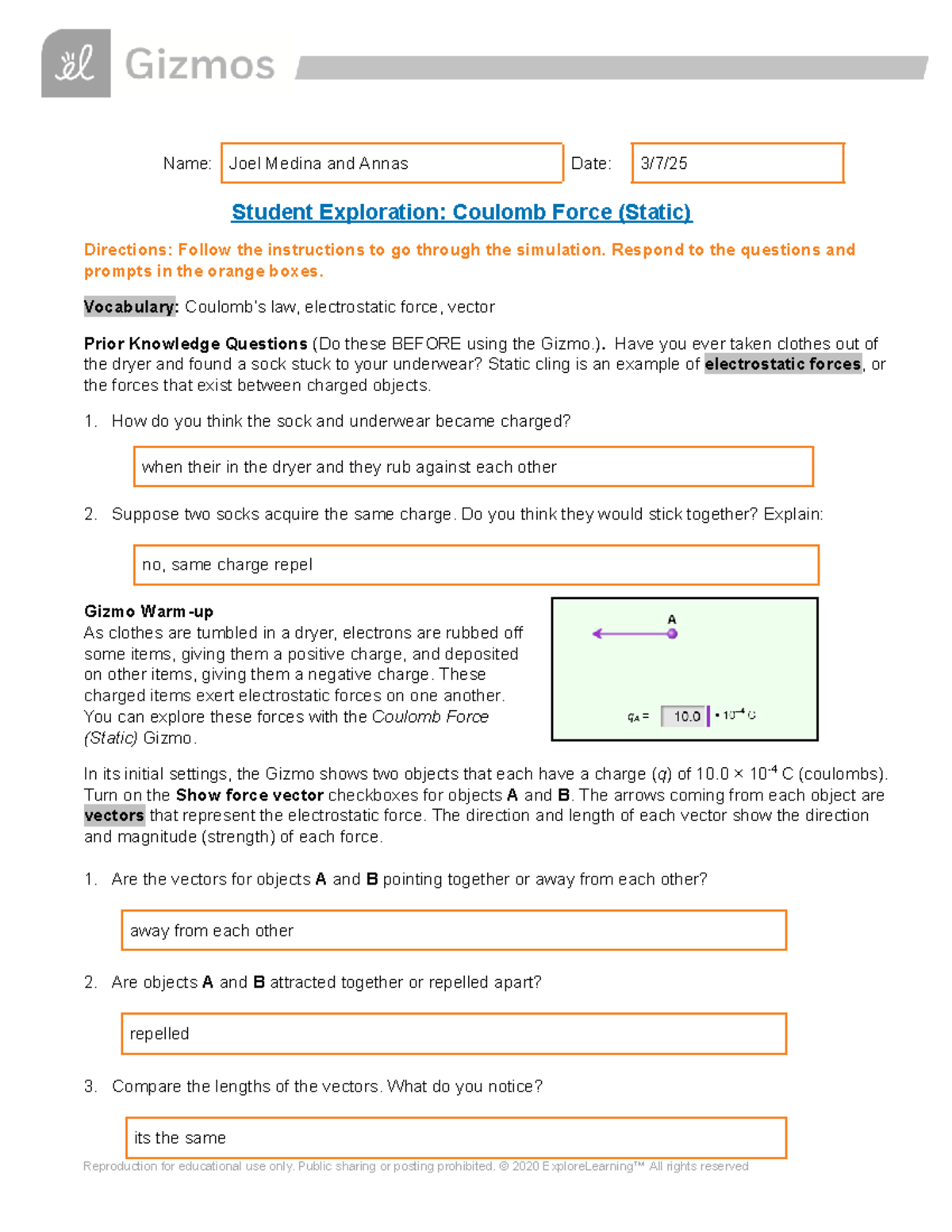 Exploration on Coulomb Force SE: Understanding Electrostatic Forces ...