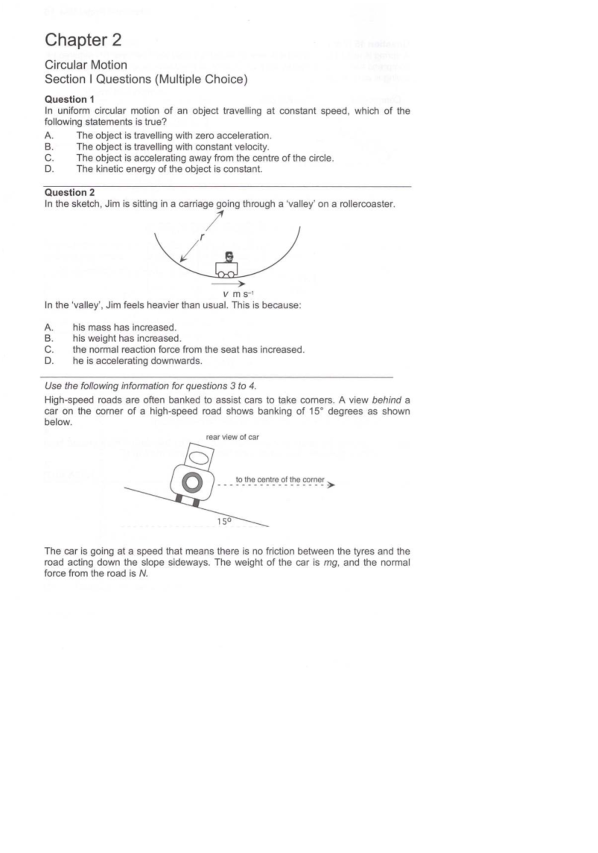 Chapter 2 Circular Motion: MCQ Practice Questions and Answers - Studocu