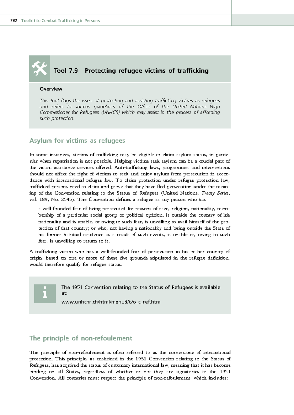 362 Toolkit to Combat Trafficking in Persons: Tool 7.9 Overview - Studocu
