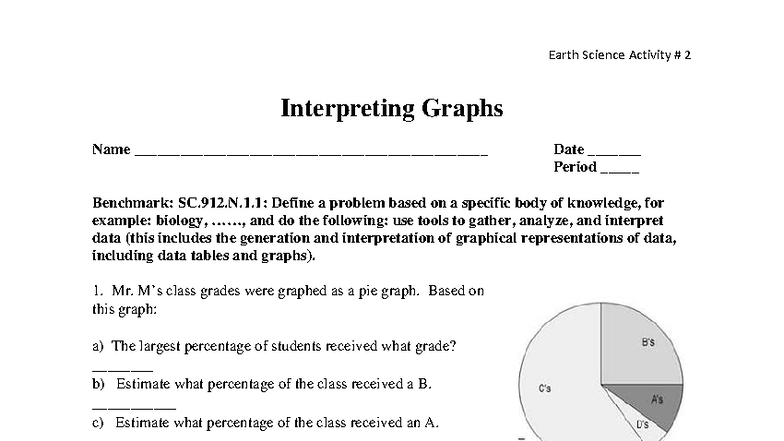 Earth Science Activity 2: Interpreting Graphs & Data Analysis - Studocu