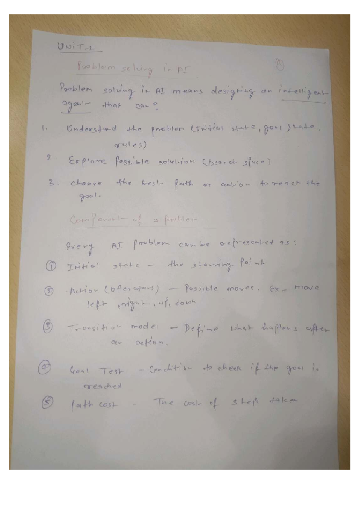 Unit 2 - Problem Solving Techniques in AI: Comprehensive Notes - Studocu