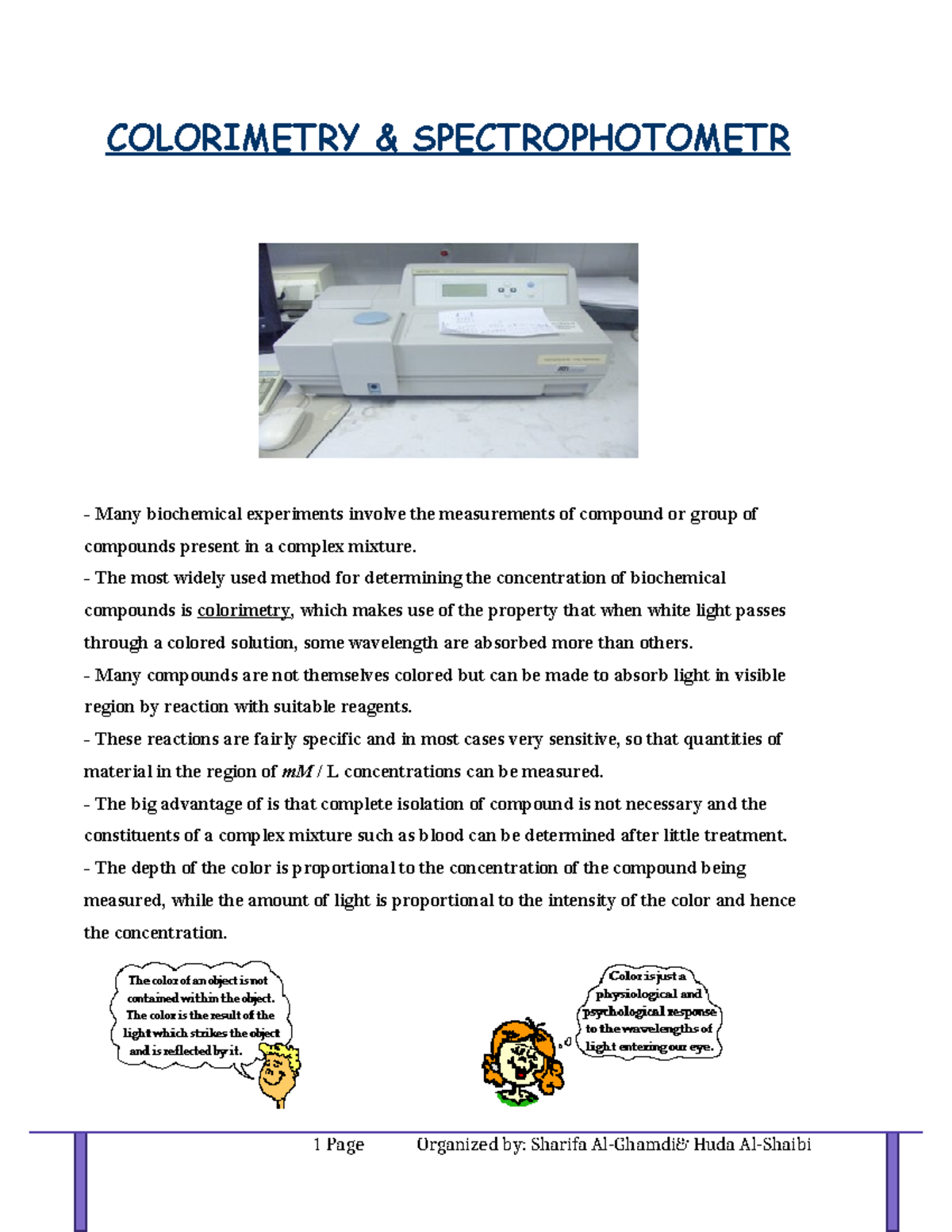 8)colorimetry - Colorimetry Lab - COLORIMETRY & SPECTROPHOTOMETR Many ...