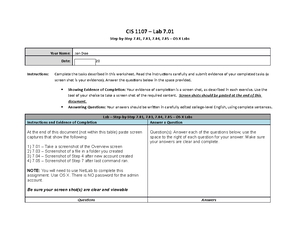 Chapter 06 Apple Mac OS on the Desktop - CIS 1107 – Lab 7. Step-by-Step 6 .01, 6 .0 2 , 6 .0 3 ...