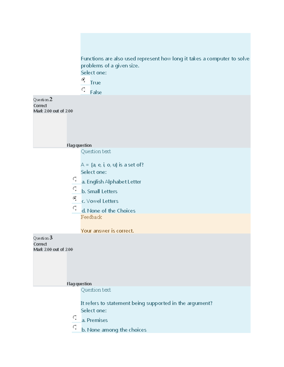 Midterm Exam Answer Key: Computer Functions & Logic Concepts - Studocu