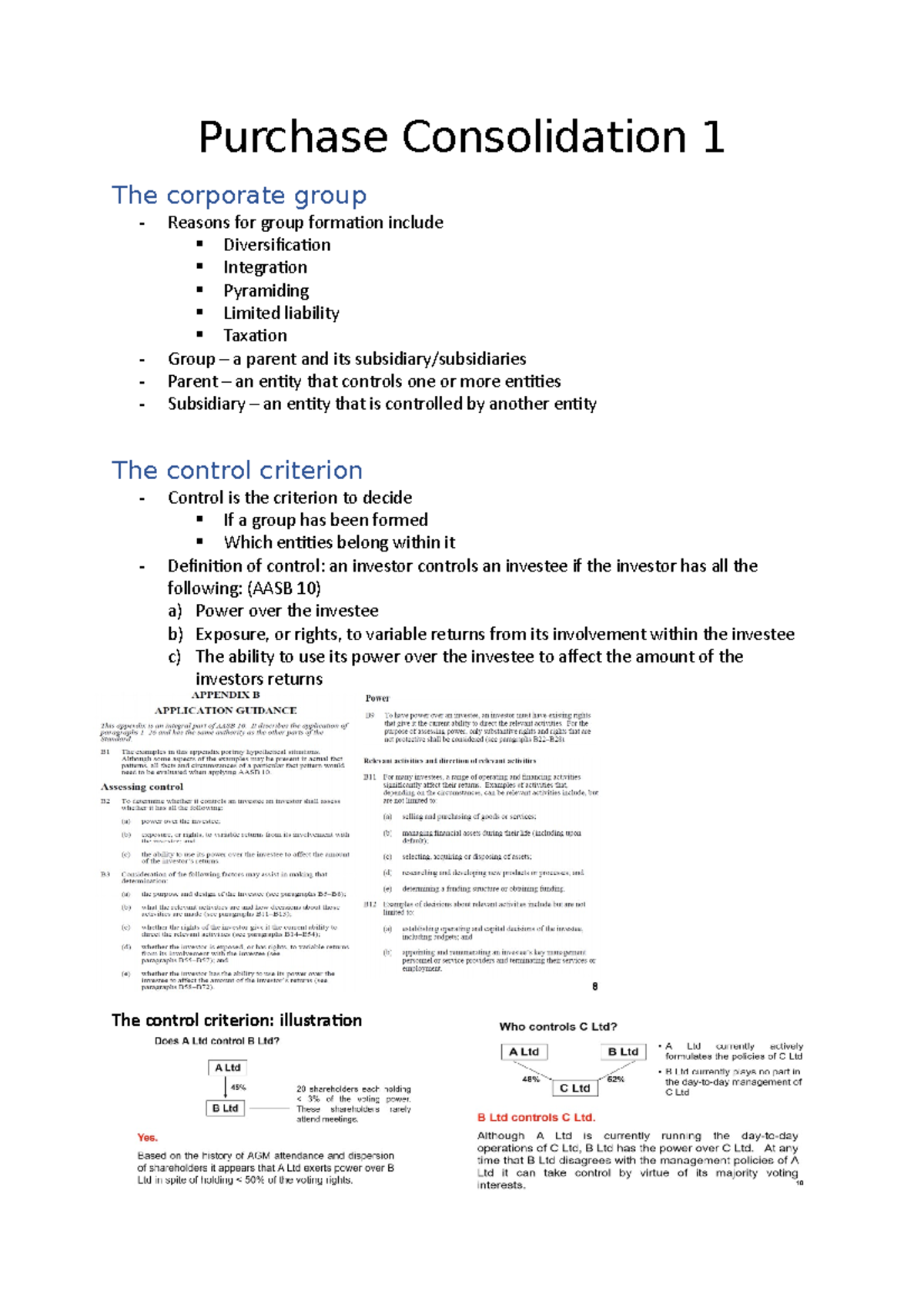 Consolidation Principles - Understanding Corporate Group Structure ...