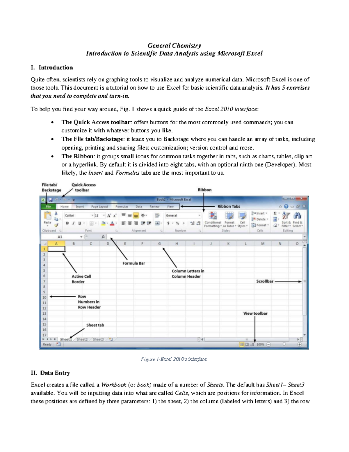 General Chemistry Excel Tutorial - Week 2 Lab Homework - Studocu