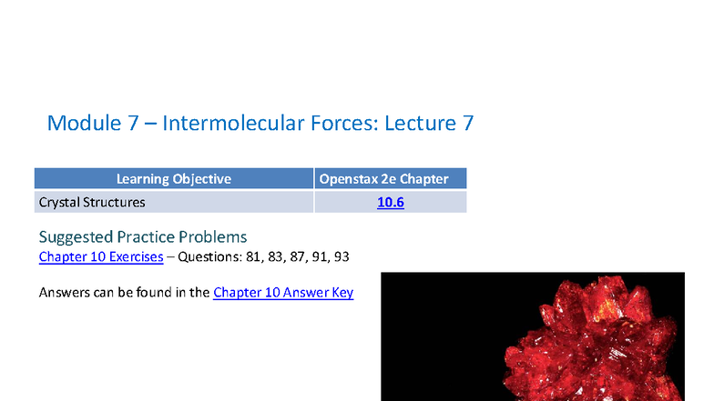 Mod7 2025 IMF L7 - Ionic Crystal Structures & Diffraction Analysis ...