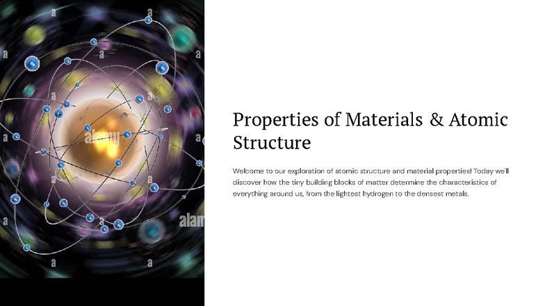Properties of Materials and Atomic Structure: A Comprehensive Overview ...