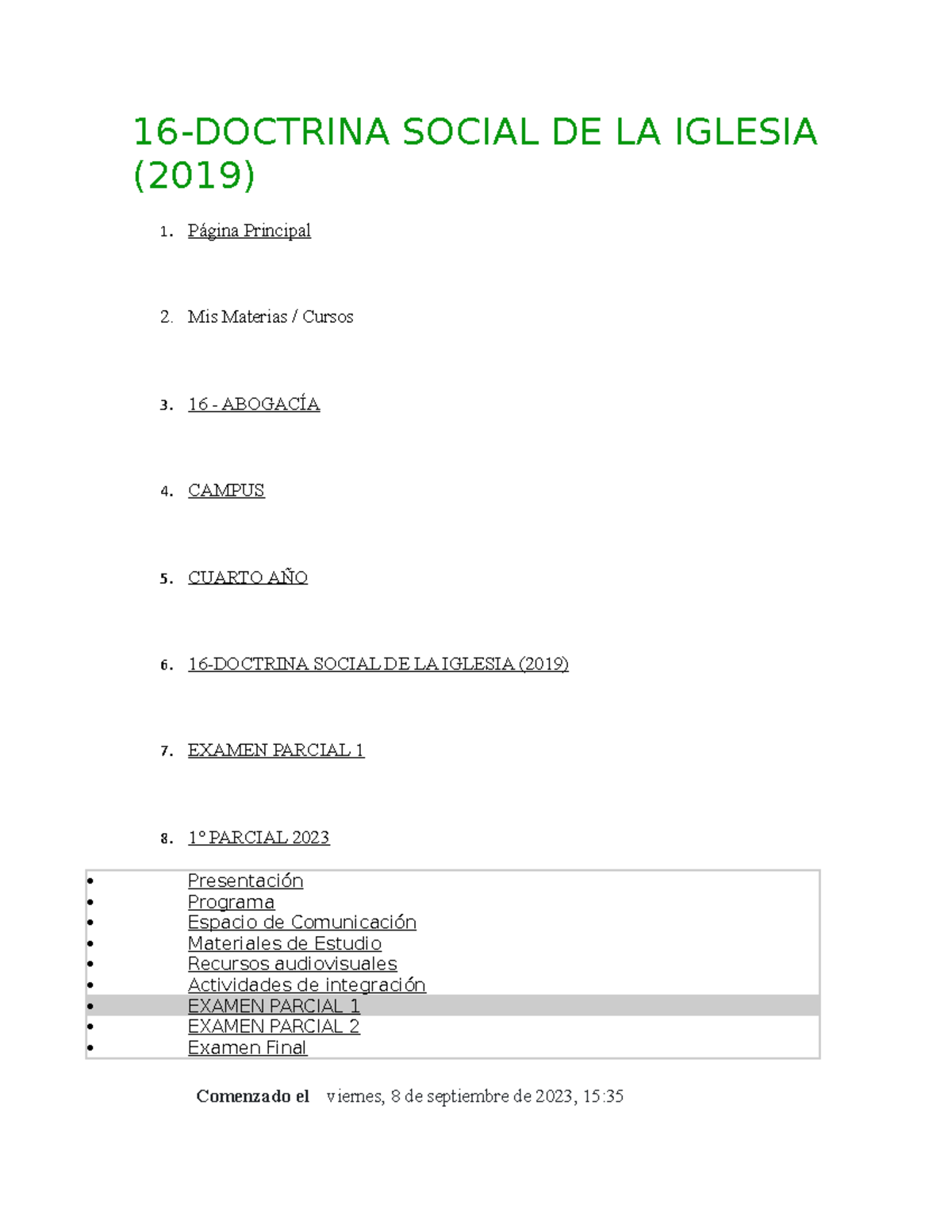 MI Parcial 2023 Doctrina - 16-DOCTRINA SOCIAL DE LA IGLESIA (2019 ...