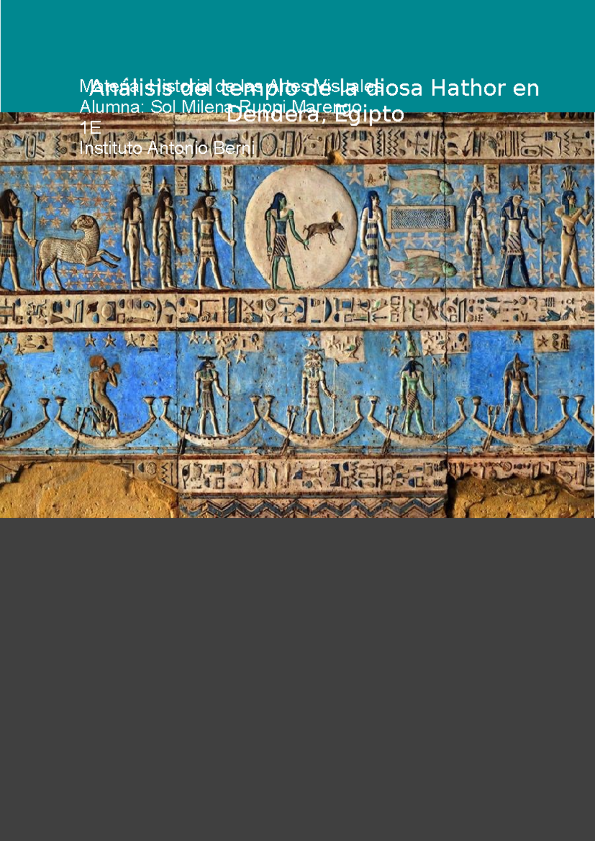 Análisis del Templo de la Diosa Hathor en Egipto - Historia de las ...