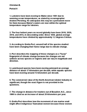 Envir Living Downstream Assignment - What do families have in common ...