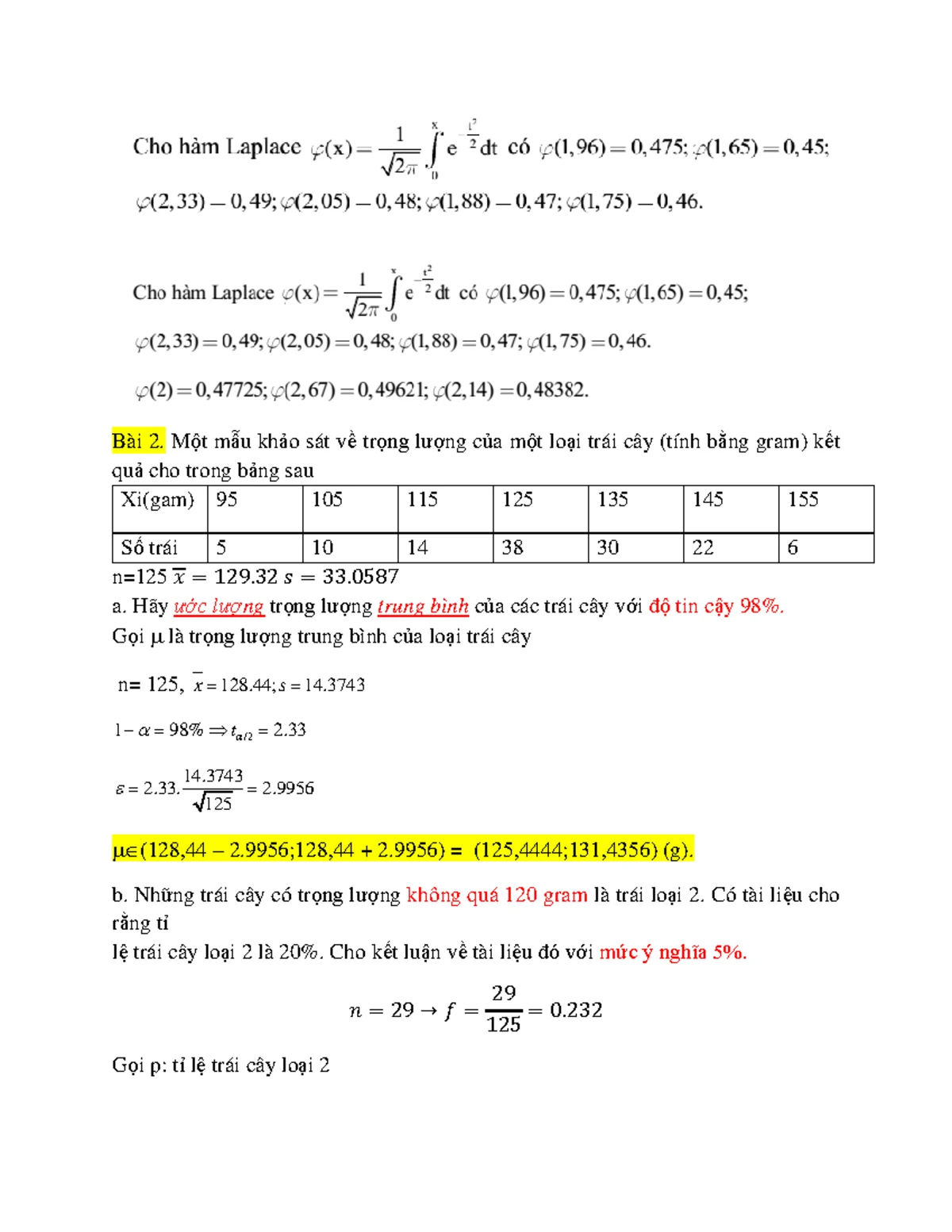 Tom tat cong thuc XSTK (Full) - Tóm tắt công thức LT Xác Suất - Thống Kê I. Phần Xác Suất Xác ...