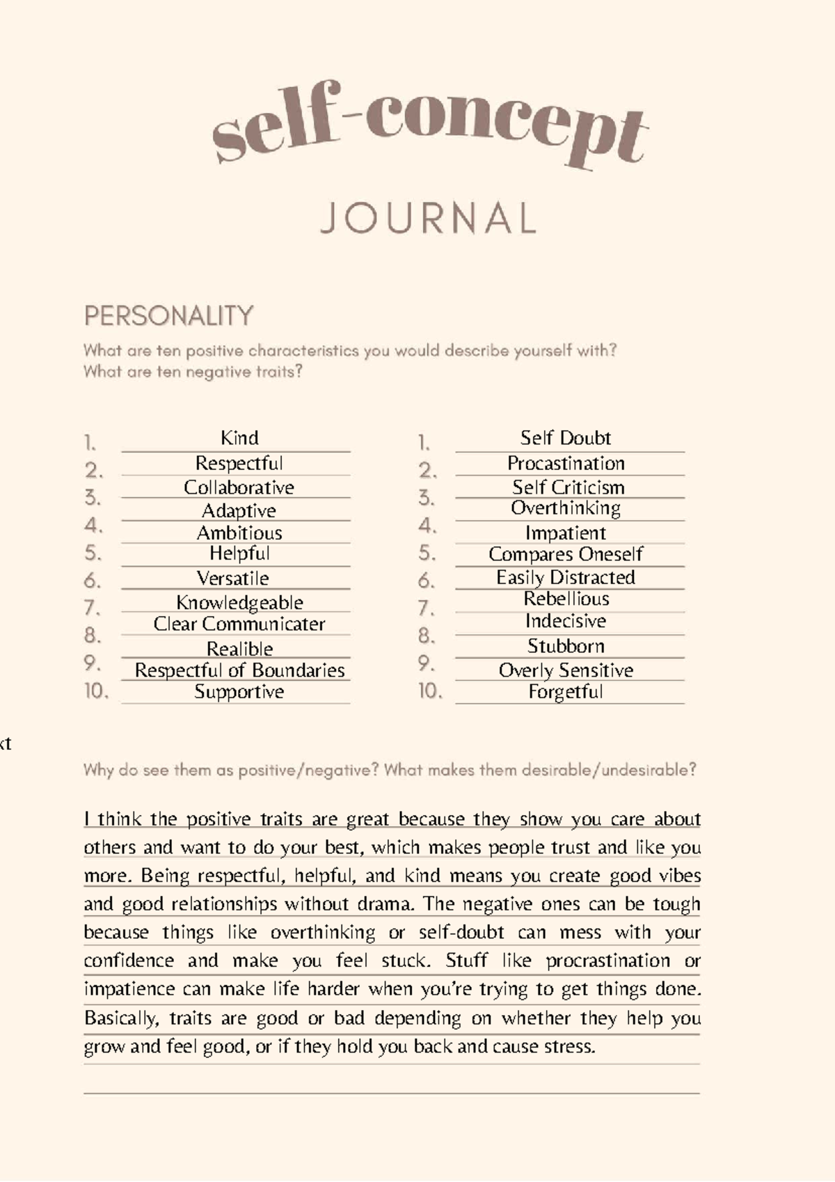 Final Journal Reflection: Navigating Strengths and Weaknesses - Studocu