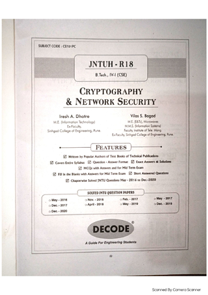 CNS unit-1 - Cryptography and Network Security Notes R18 CSE SYLLABUS ...
