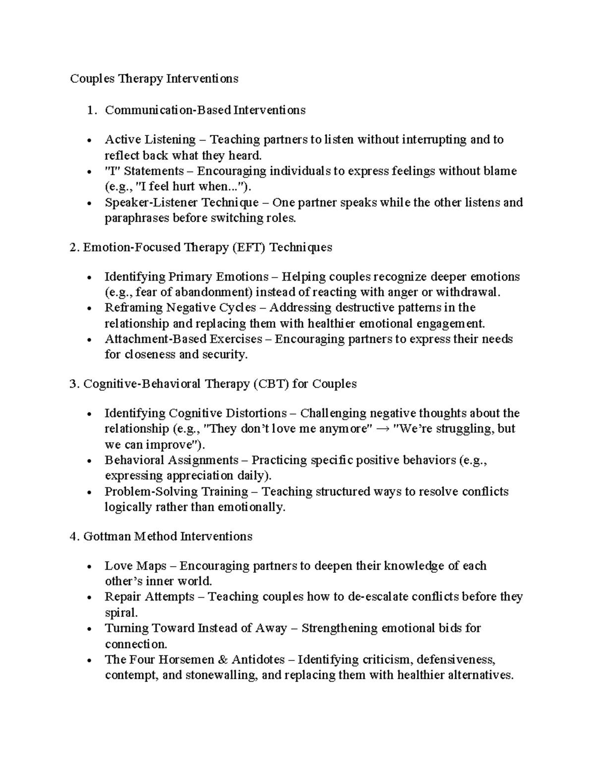 Couples Therapy Interventions: Techniques & Strategies for Effective ...