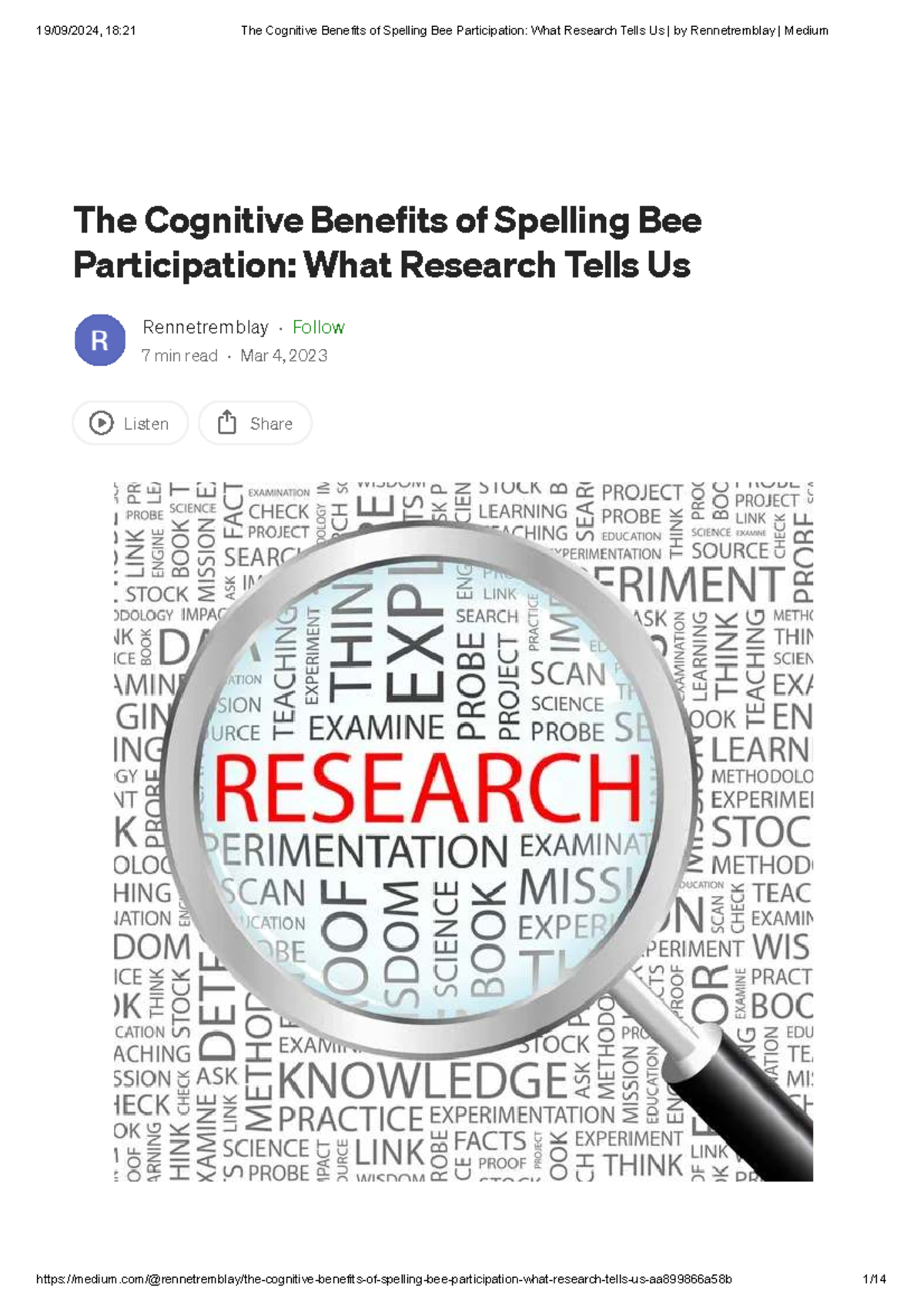 18:21 Cognitive Benefits of Spelling Bee Participation: Research ...