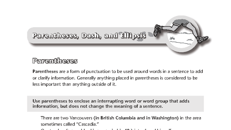 Punctuation Guide: Parentheses, Dash, and Ellipsis (ENG101) - Studocu