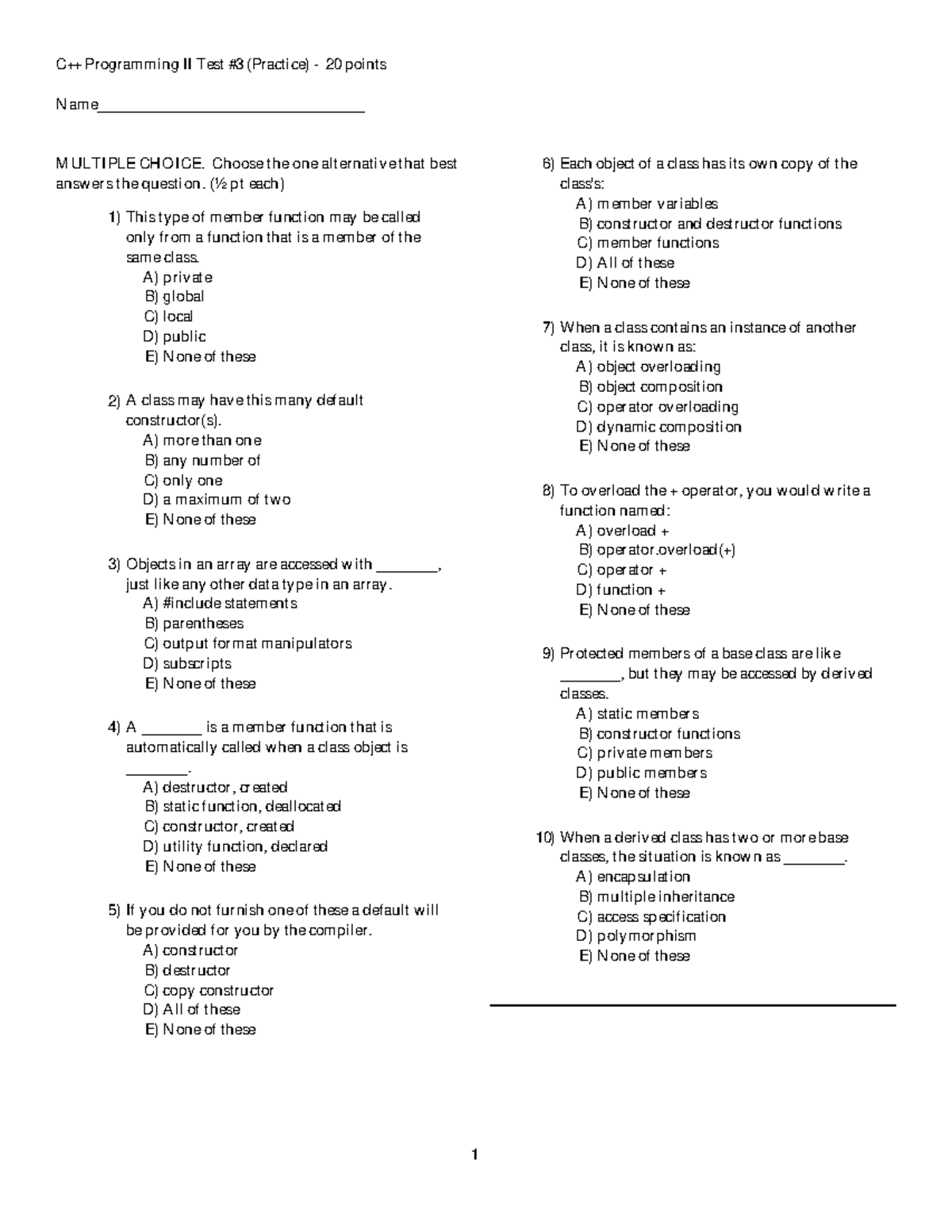 Test3prac Practice For Exam 3 C Programming Ii Test 3 Practice