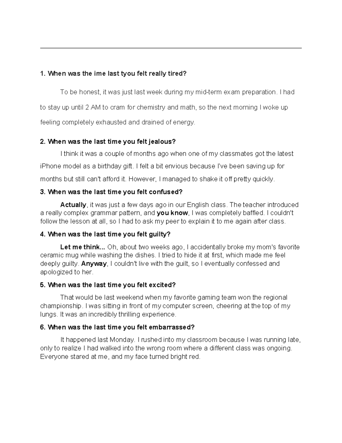 Lesson 6 - Emotional Experiences and Reactions - Studocu