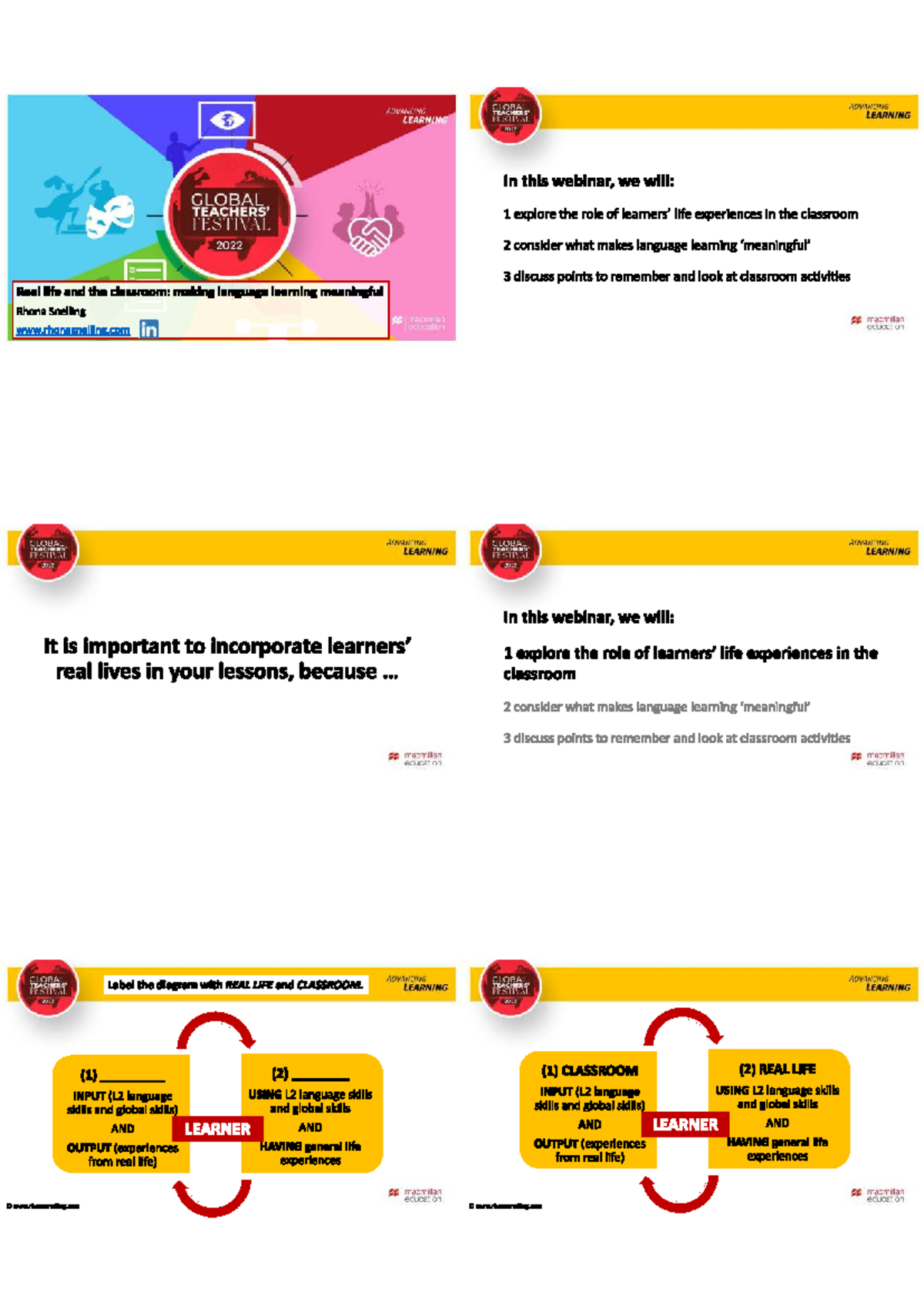 GLOBAL ADVANCING LEARNING FESTIVAL 2022: Making Language Learning ...
