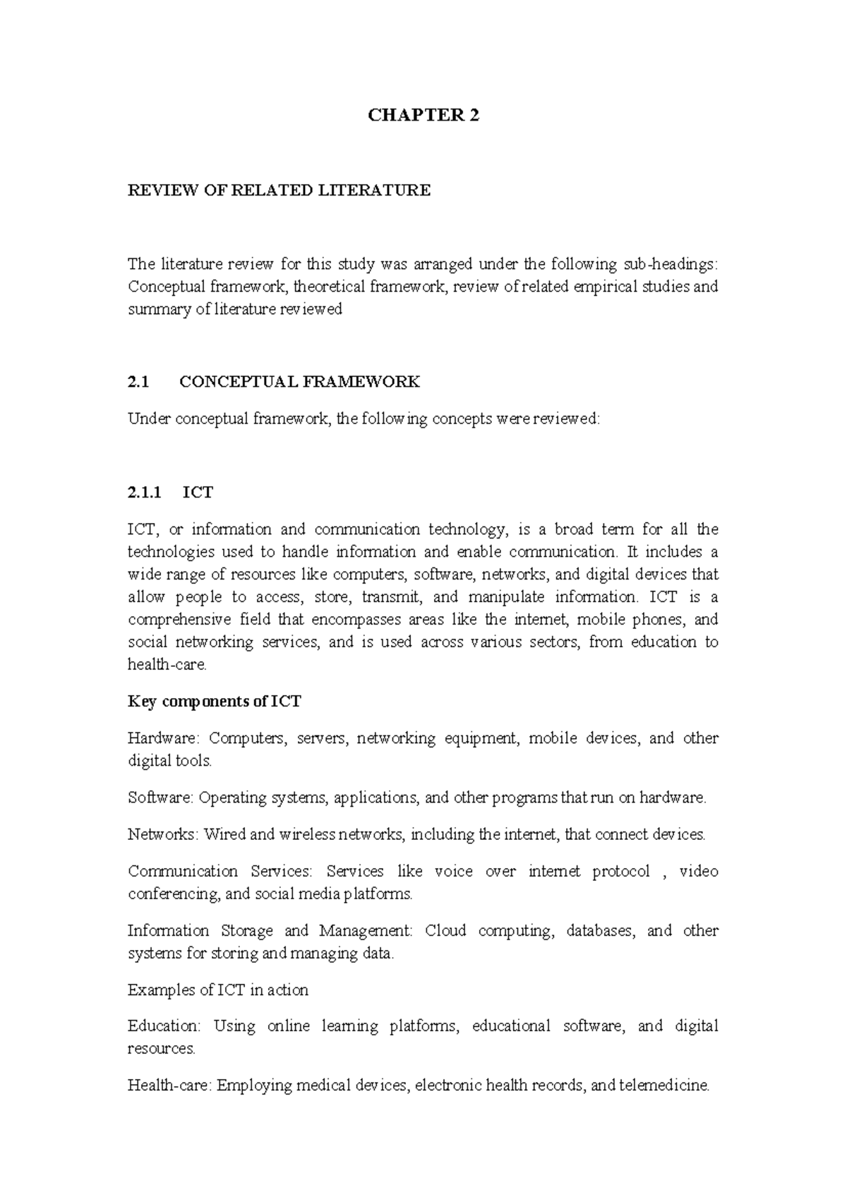CHAPTER 2 REVIEW OF RELATED LITERATURE: ICT, Social Media, and Gender ...