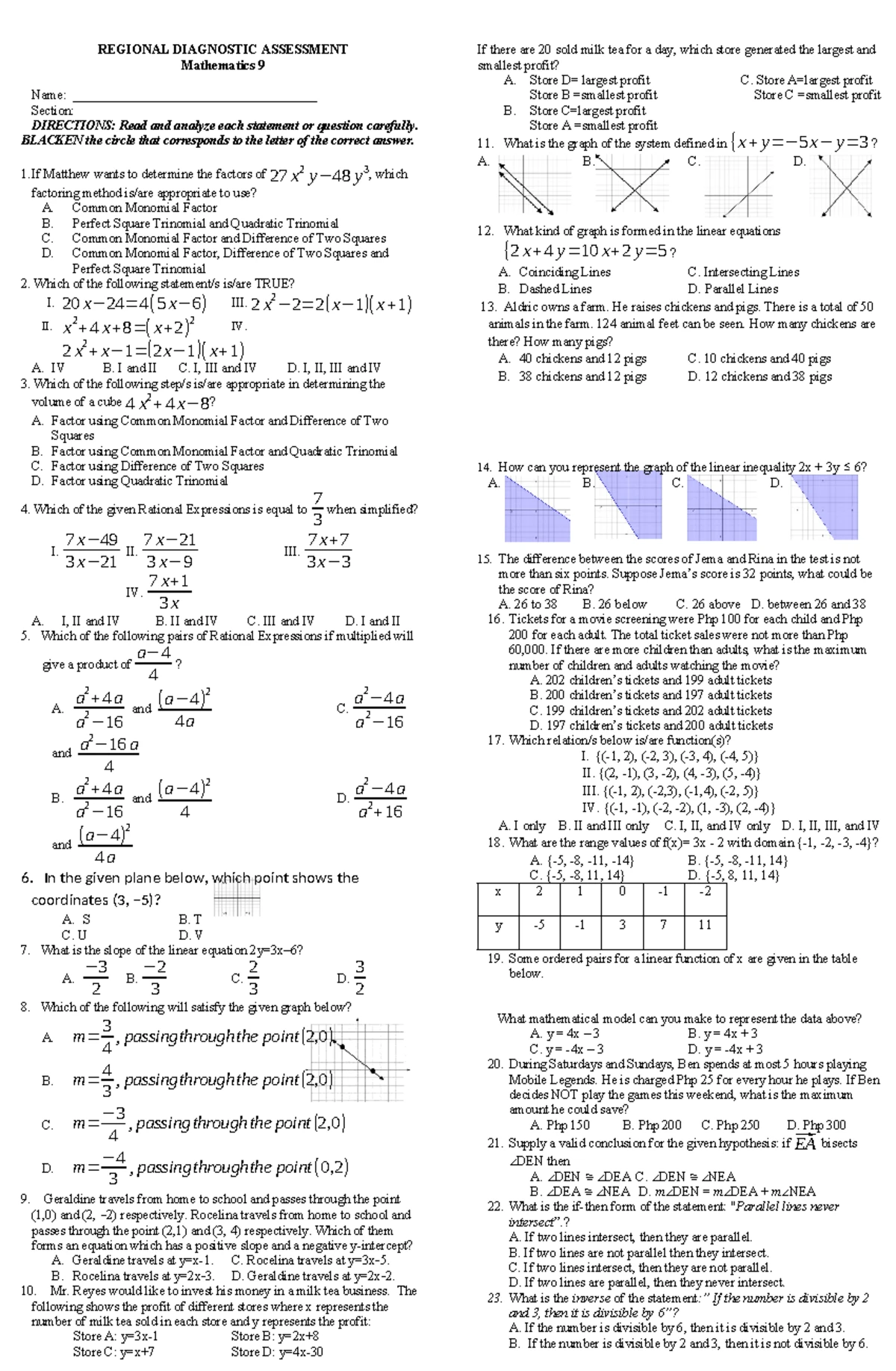 Math 9 Q3 Module 1: Properties of Parallelograms and Their Measures ...