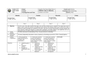 Semi Detailed Lesson Plan in Music and Arts - PERFORMANCE STANDARD The ...