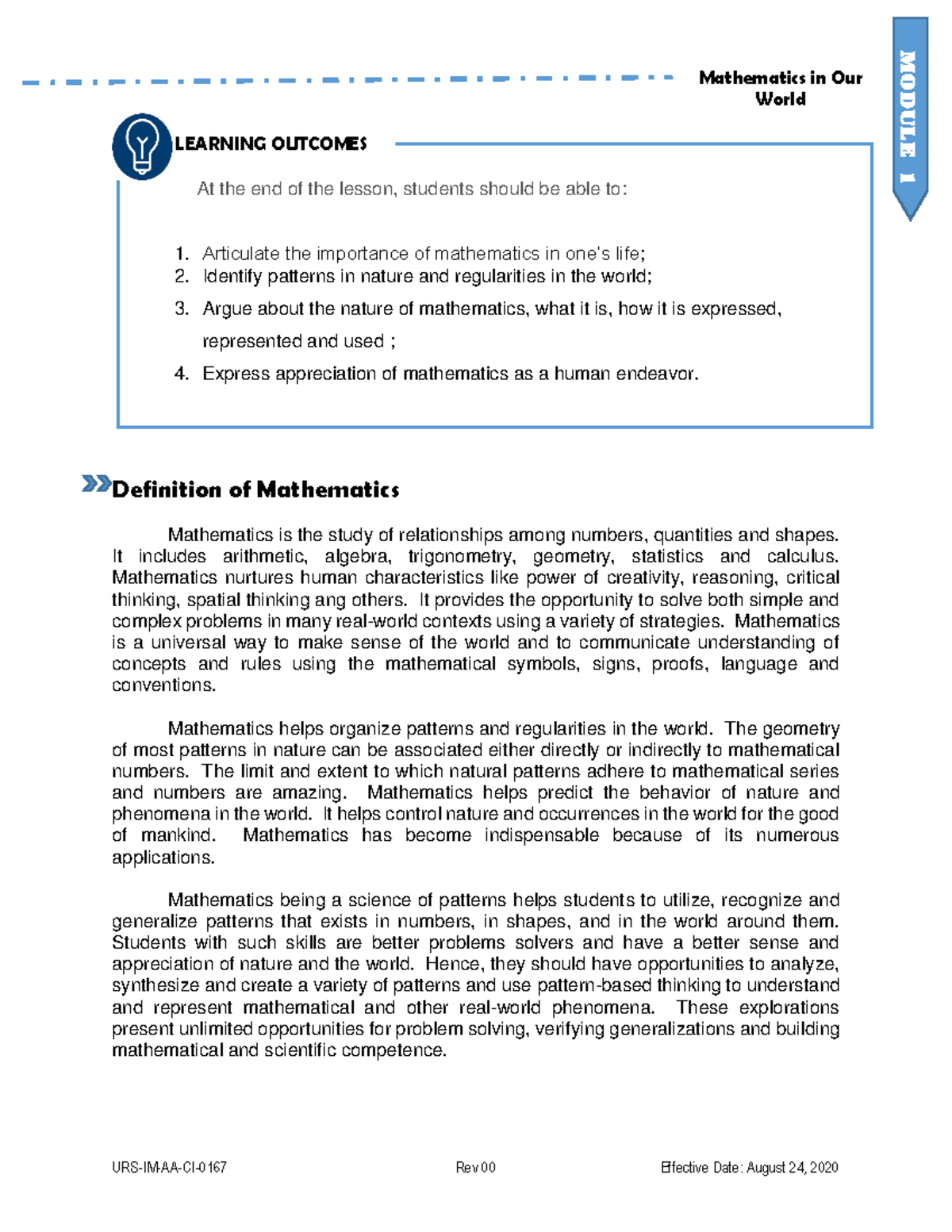 MATH-1- Module-1-2 Mathematics in the Modern World - Definition of ...