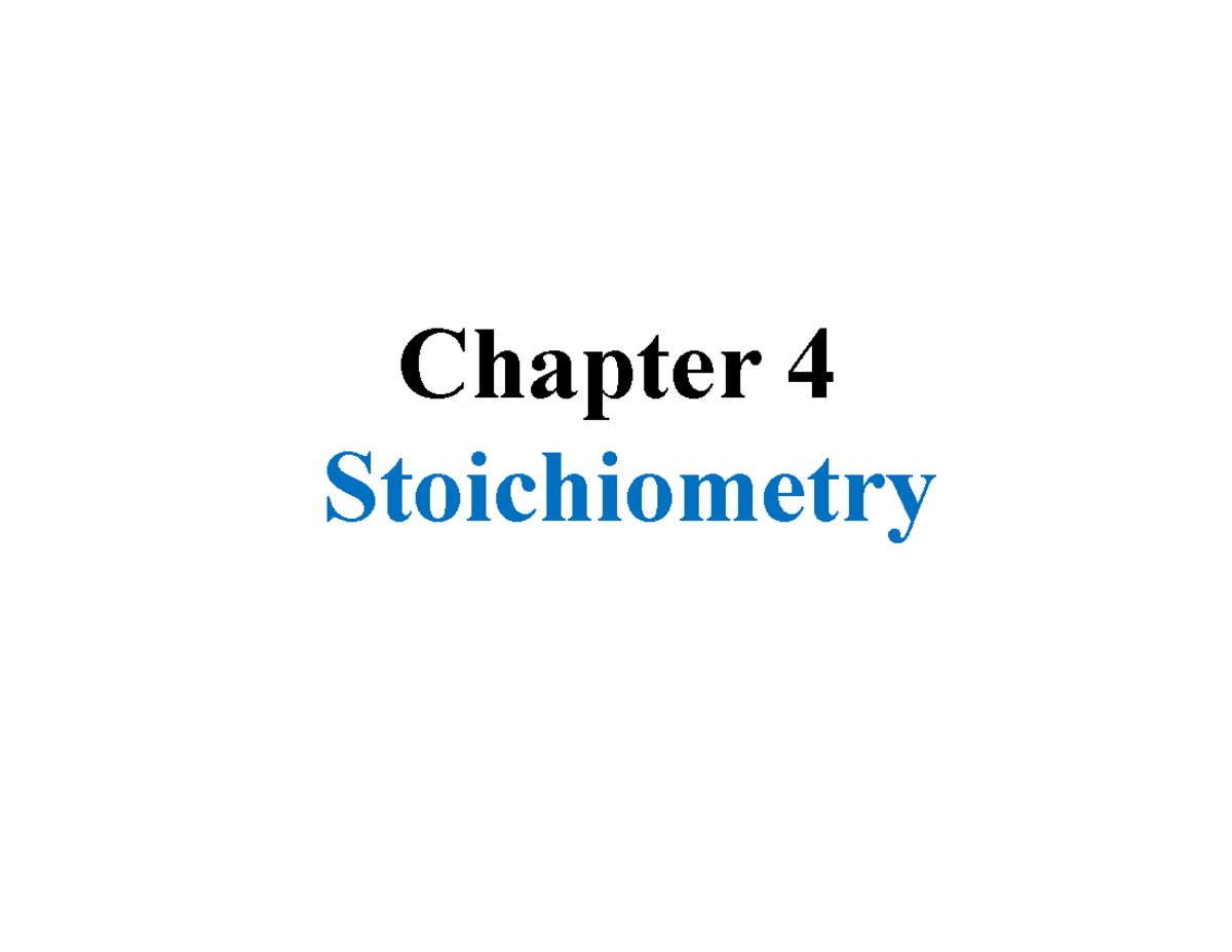 Stoichiometry and Limiting Reactants: C3H8 and HCl Examples (Chapter 4) - Studocu