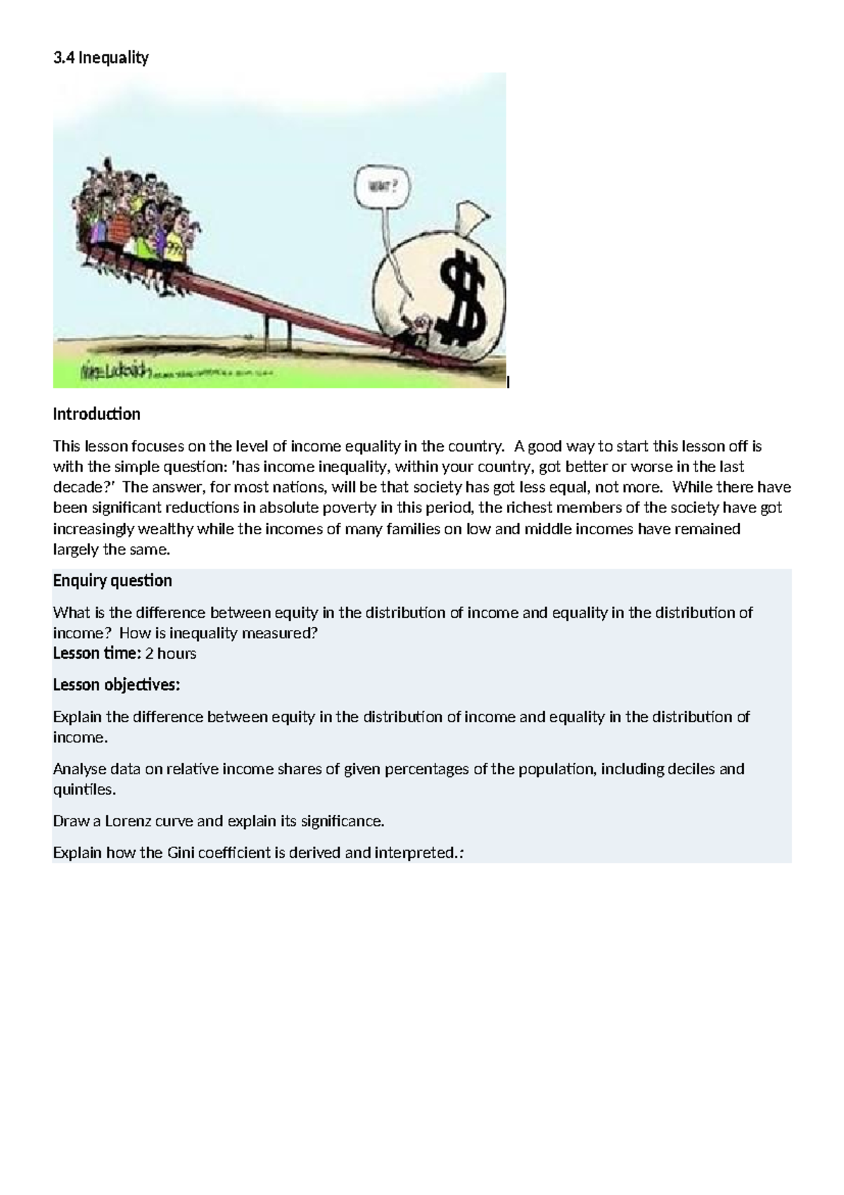 3.4 Inequality - About Inequalities - 3 Inequality I Introduction This ...