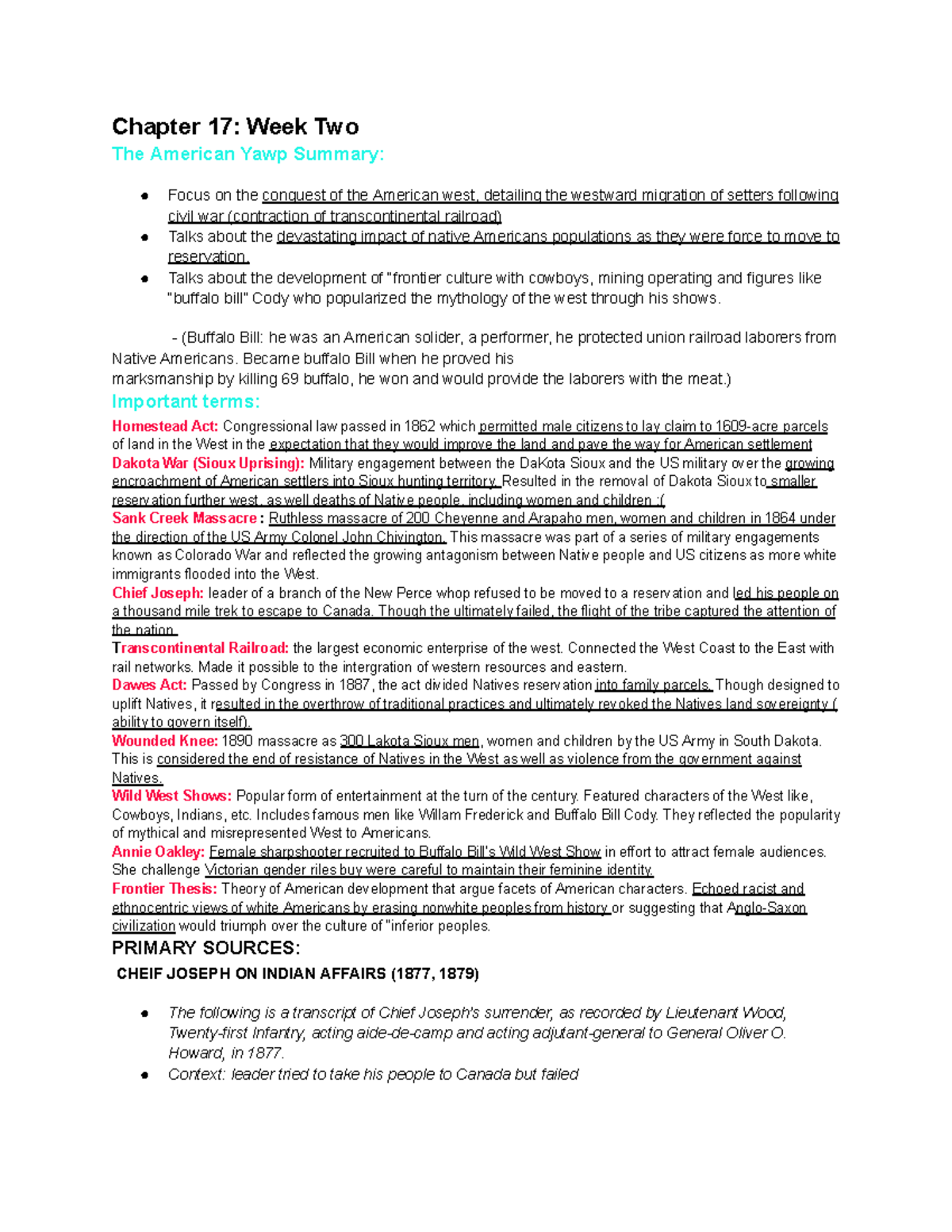 American Yawp Chapter 17: The Conquest and Culture of the American West ...