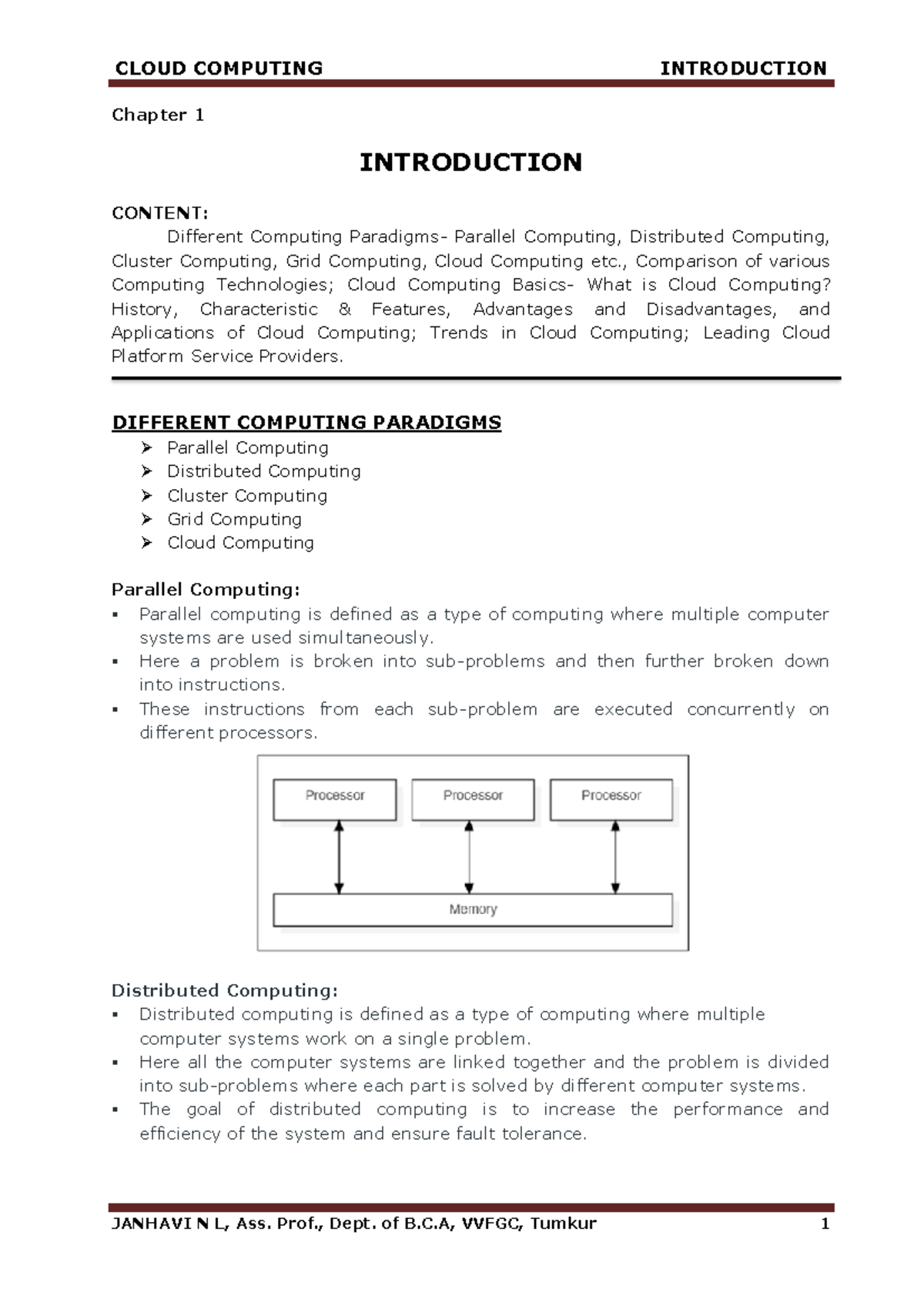 Cloud Computing - Chapter 1 Overview & Key Concepts - Studocu