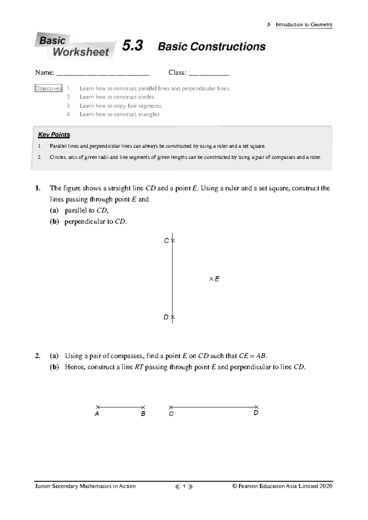 Basic WS 1A05 03e - Geometry Constructions and Key Points - Studocu