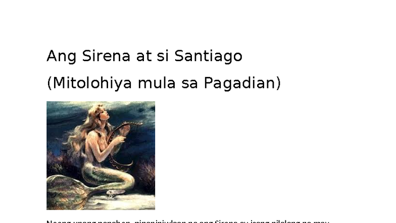 836860473 Ang Sirena at si Santiago - Ang Sirena at si Santiago ...