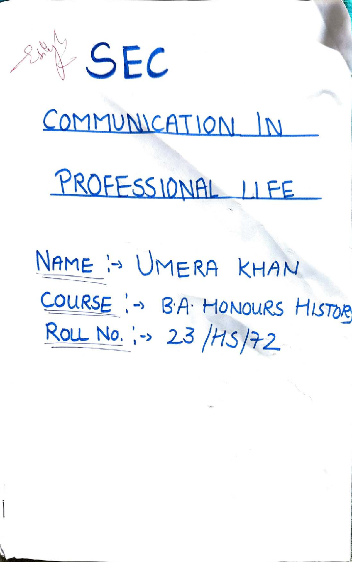 SEC COMMUNICATION IN PROFESSIONAL LIFE: Product Introduction ...