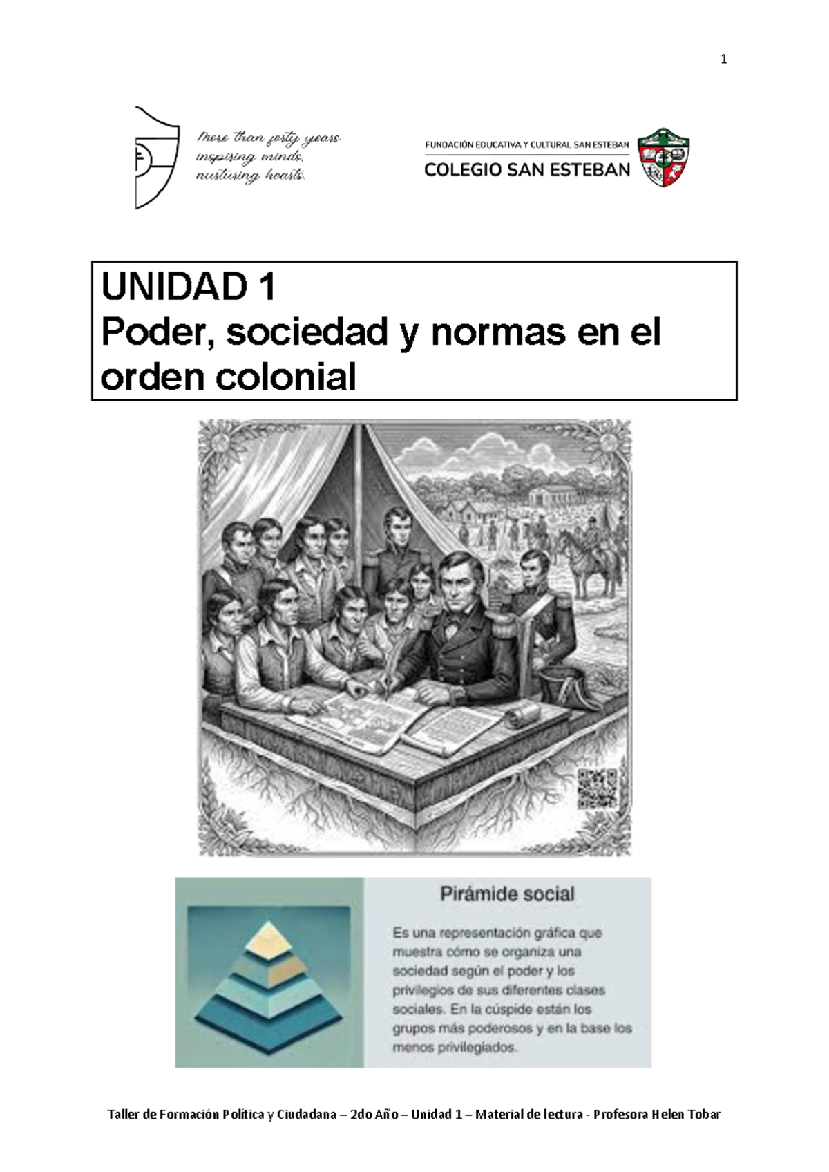 Unidad 1: Poder, Sociedad y Normas en el Orden Colonial - Taller 2do ...