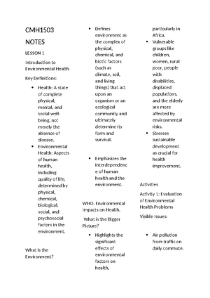 GGH1501 Notes BY ME - GGH INTRODUCTION TO WORLD GEOGRAPHY CHAPTER 1 ...