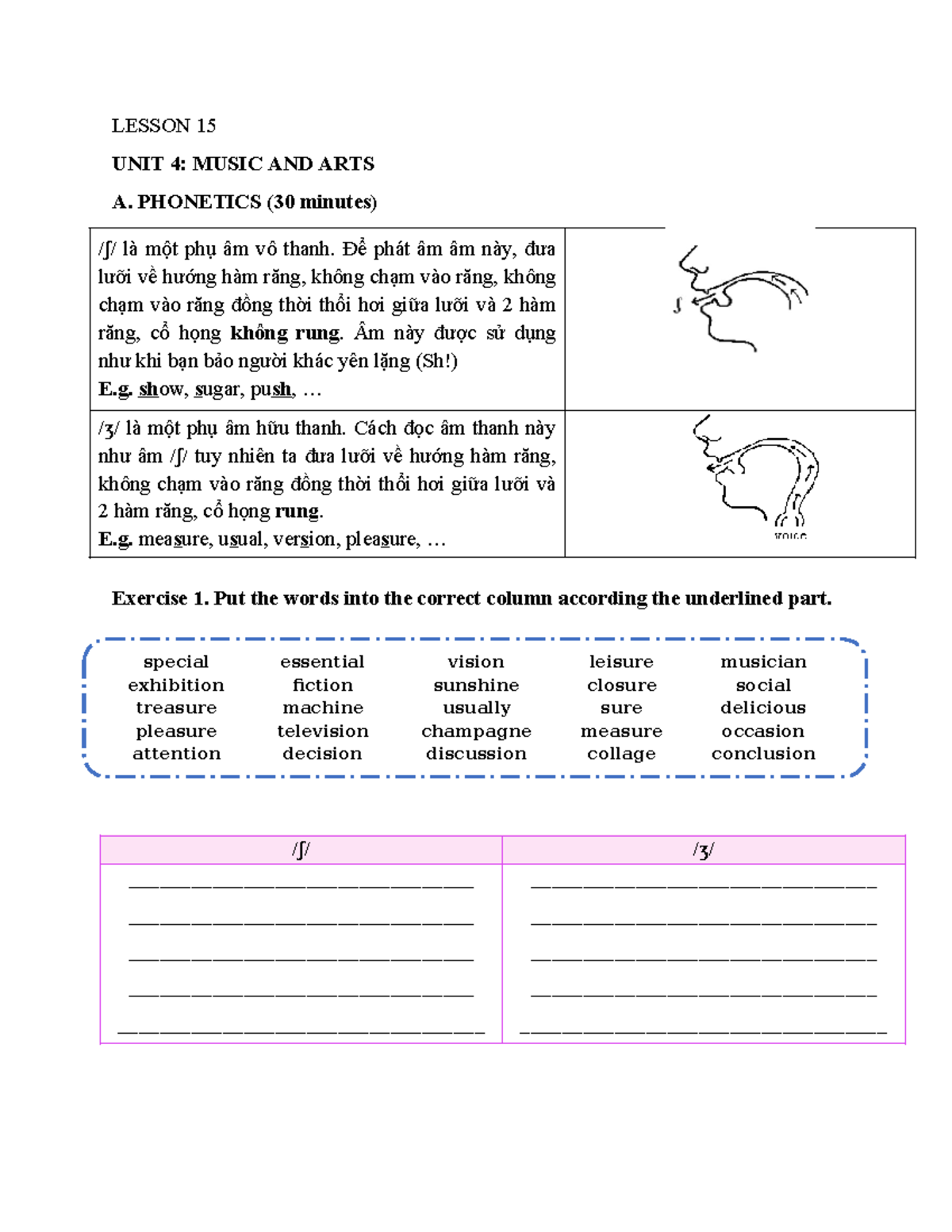 English 7 EDU U4: Music and Arts - Lessons 15 to 17 Overview - Studocu