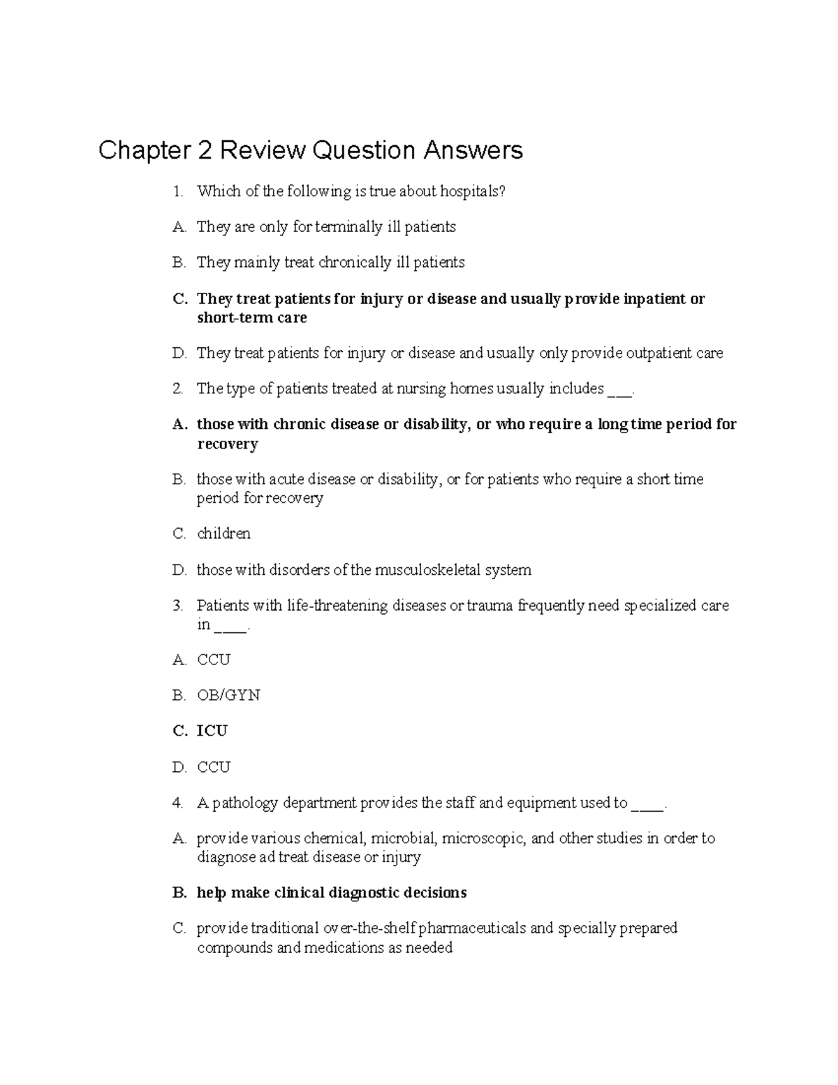 HIT 101 Chapter 2 Homework Answers: Review Questions Explained - Studocu