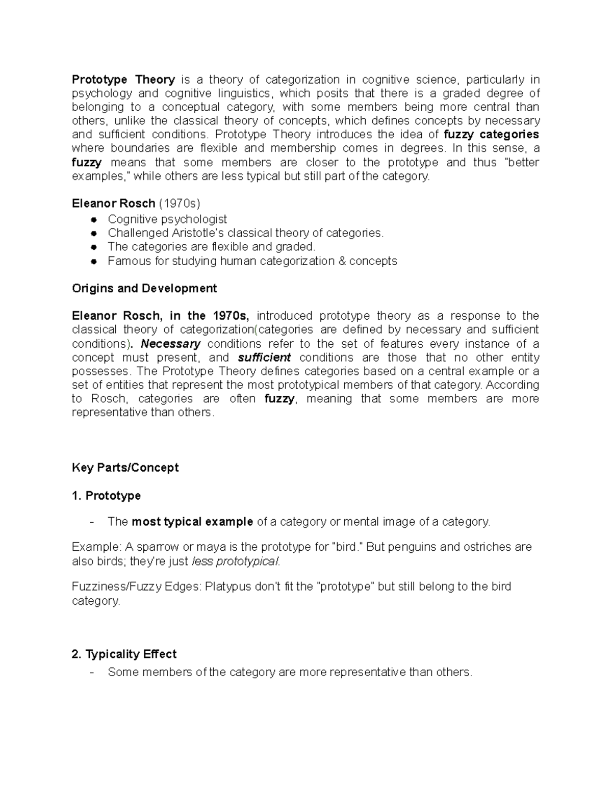 Prototype Theory in Cognitive Science: Understanding Fuzzy Categories ...