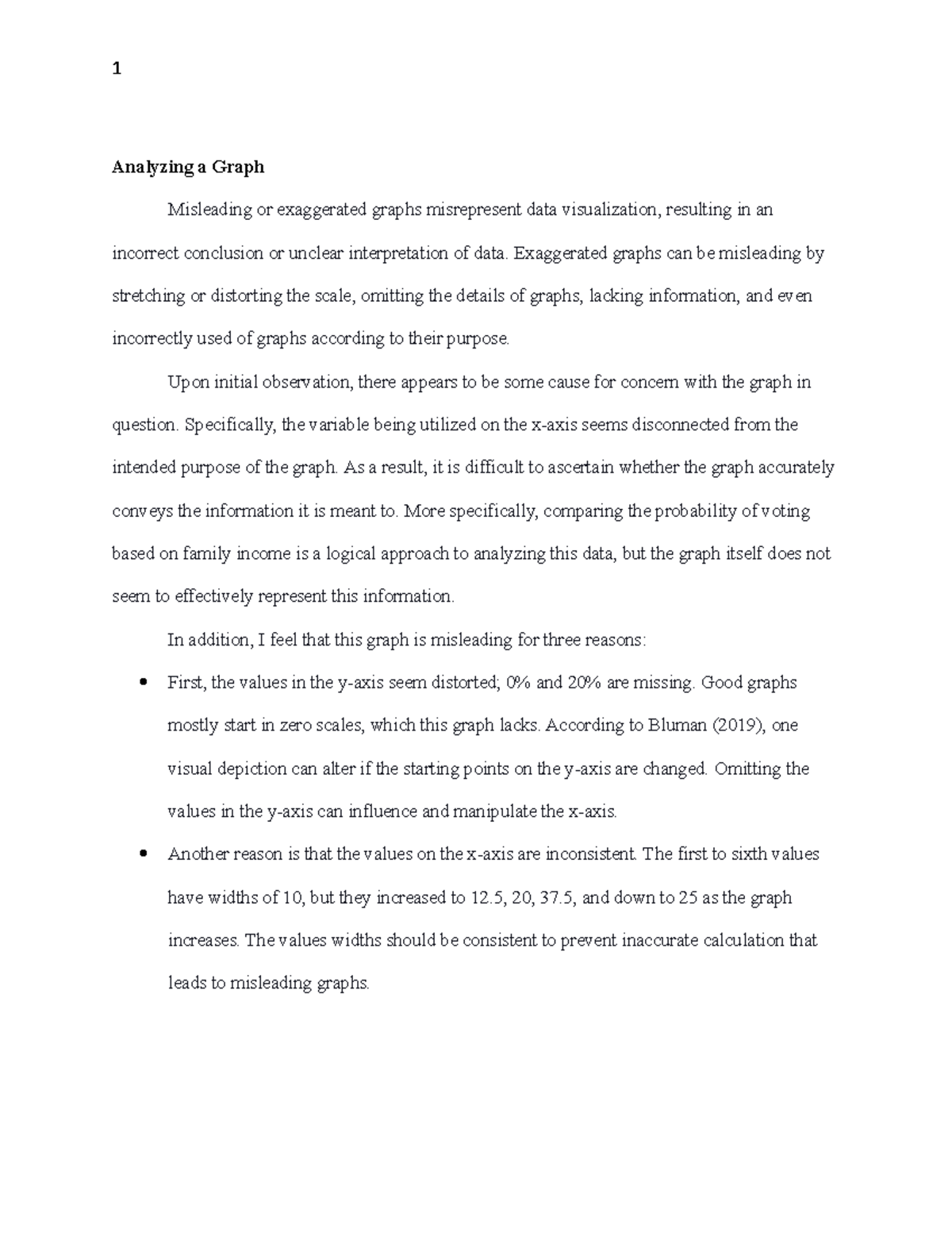 Unit 3 Discussion - 1 Analyzing a Graph Misleading or exaggerated ...