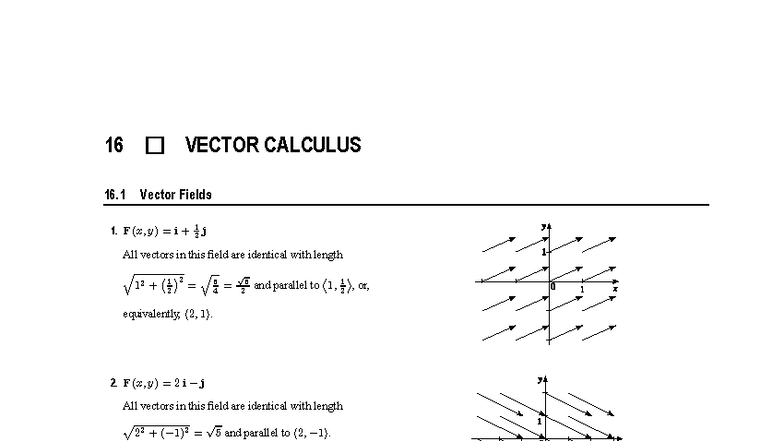 16.1 Vector Fields and Line Integrals - Calculus Solutions - Studocu